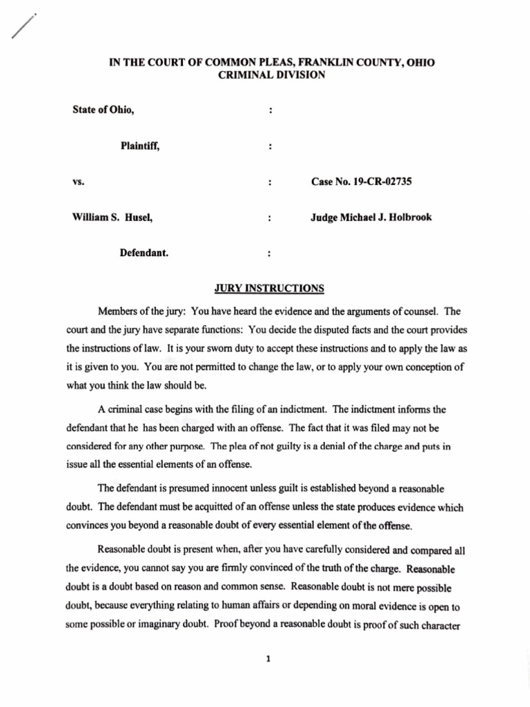 Jury Instructions for Criminal Case 19-CR-02735 | PDF | Witness ...