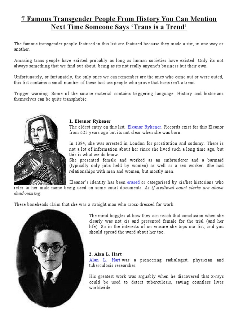 7 Famous Transgender People From History You Can Mention Next Time ...