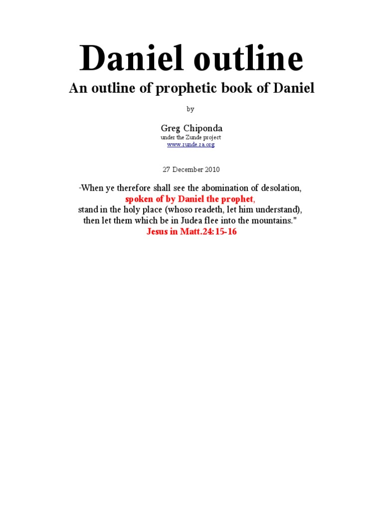 Daniel Outline | Book Of Daniel | Augustus