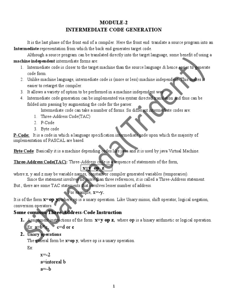 Module-2 COMPILER DESIGN | PDF