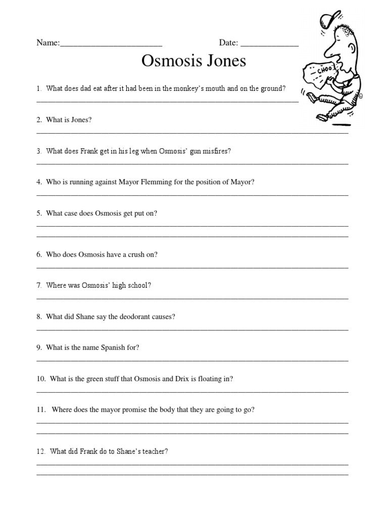 Key plot points and character details from the movie Osmosis Jones ...