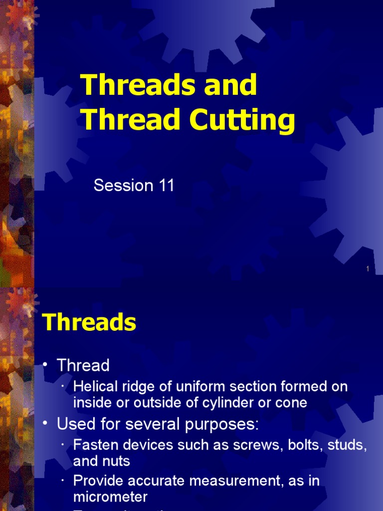 Threads and Thread Cutting | PDF