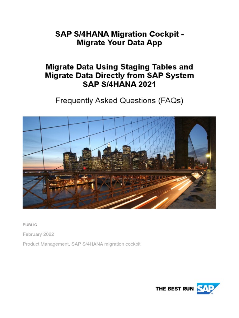 SAP S4HANA Migration Cockpit - Migrate Uour Data App | PDF