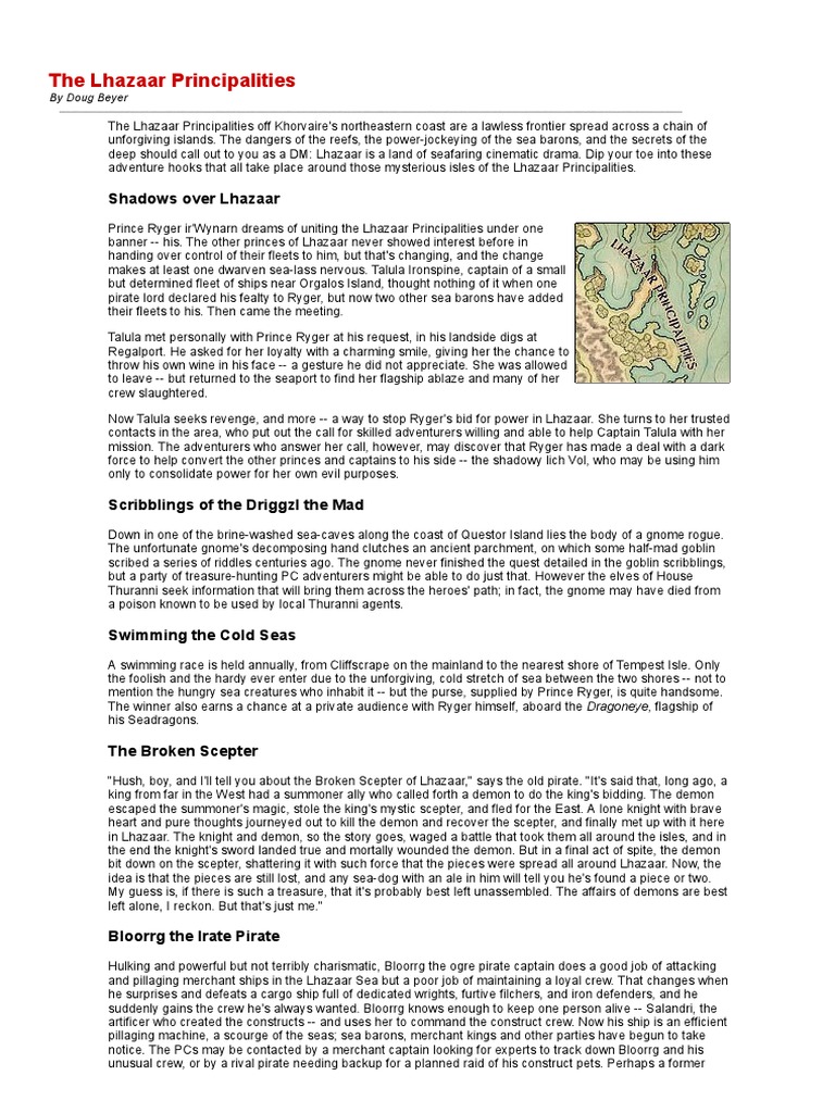046 Steal This Hook! - The Lhazaar Principalities | PDF | Piracy