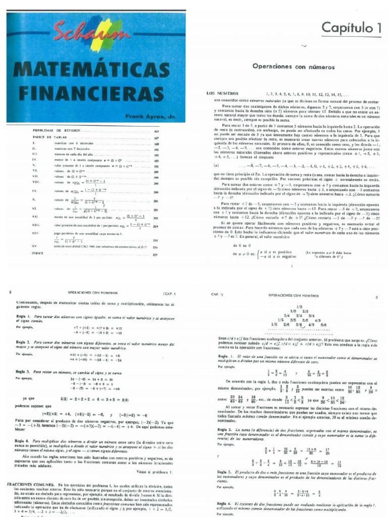 Operaciones Con Numeros Frank Ayres JR Matematica Financiera | PDF