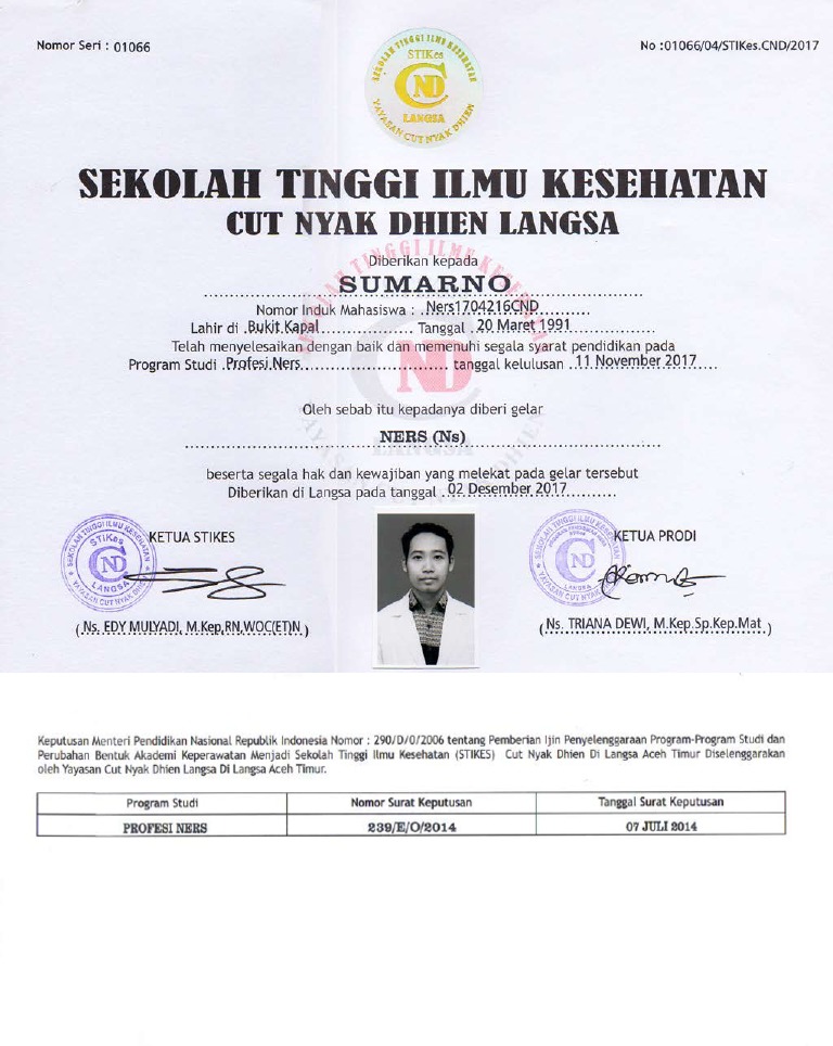 Ijazah CND | PDF