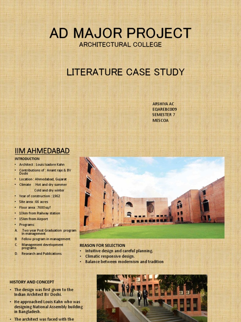 Ad Major Project: Literature Case Study | PDF | Dormitory | Classroom