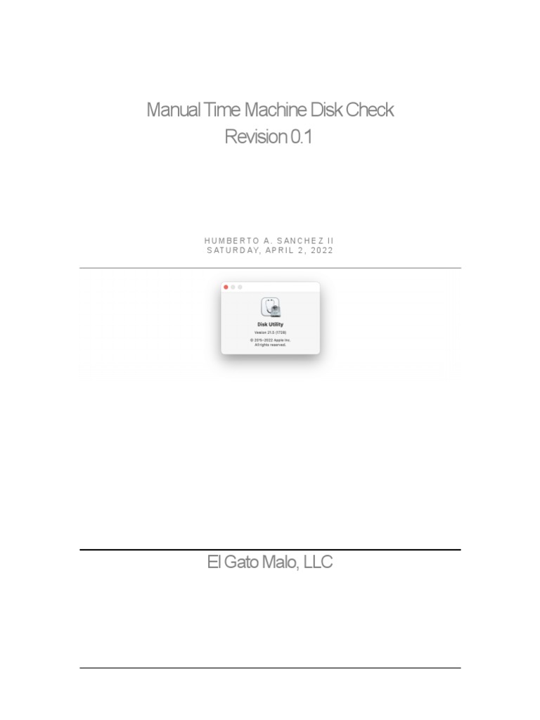 Manual Time Machine Disk Check | PDF | Computer Science | Computing