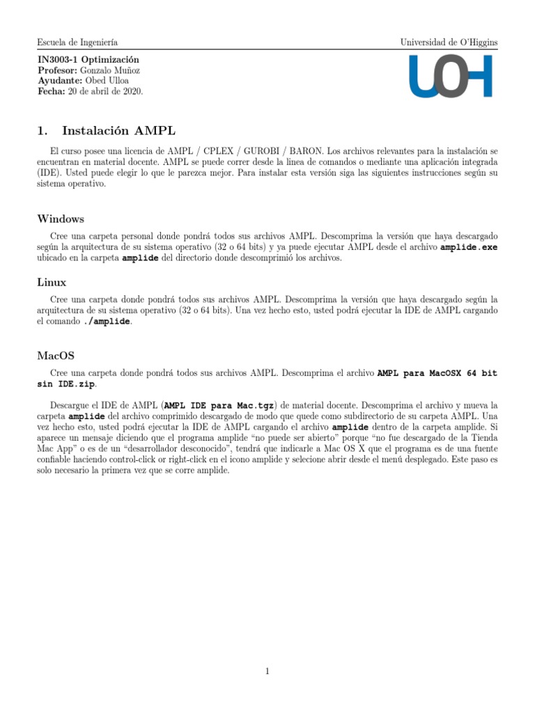 Tutorial AMPL | PDF | Mac OS | Archivo de computadora