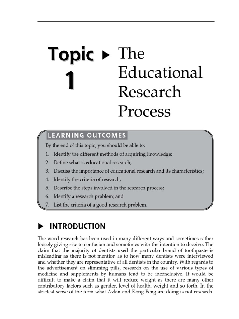 Understanding the Educational Research Process | PDF | Hypothesis ...