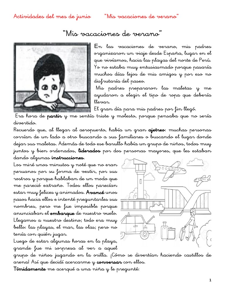 Mis Vacaciones de Verano 2 | PDF | Artes del lenguaje y disciplina ...