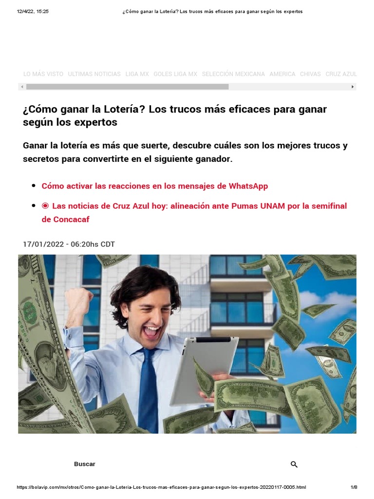 ¿Cómo Ganar La Lotería - Los Trucos Más Eficaces para Ganar Según Los ...