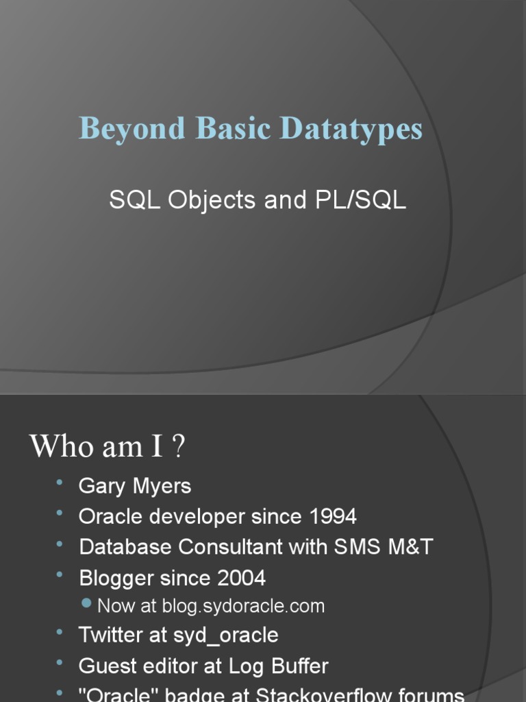 SQL Objects and PLSQL | Download Free PDF | Pl/Sql | Sql