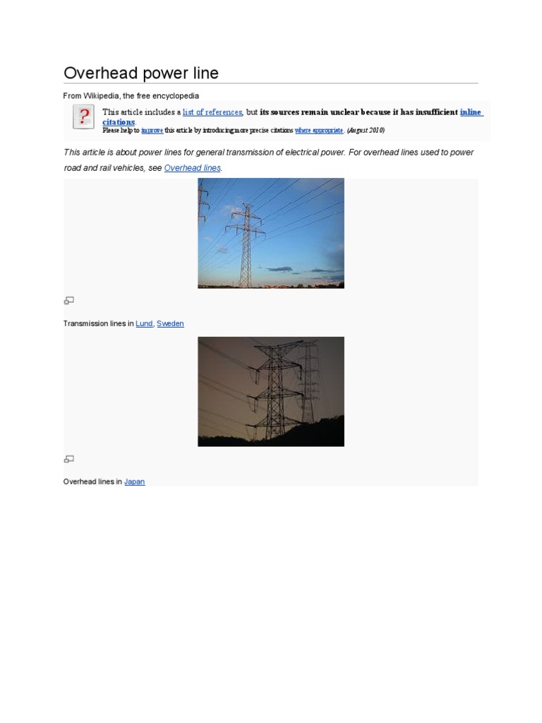 Overhead Power Line | PDF | Insulator (Electricity) | Electric Power ...