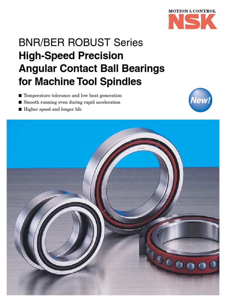 Bnr/Ber Robust Series: High-Speed Precision Angular Contact Ball ...