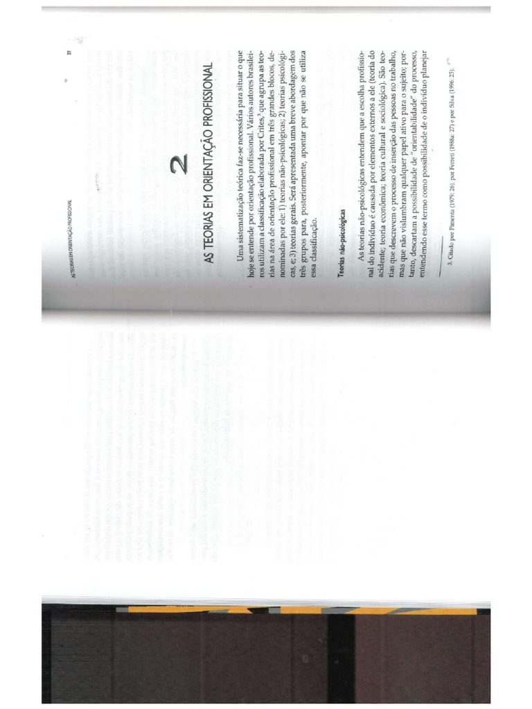 As Teorias em Orientação Profissional - Silvio Bock | PDF