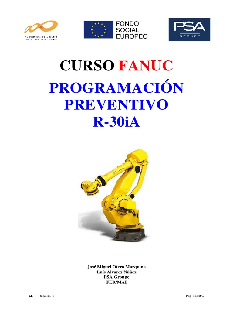 Curso Fanuc R-30iA Programacion Preventivo M03 | PDF | Robot | Robótica