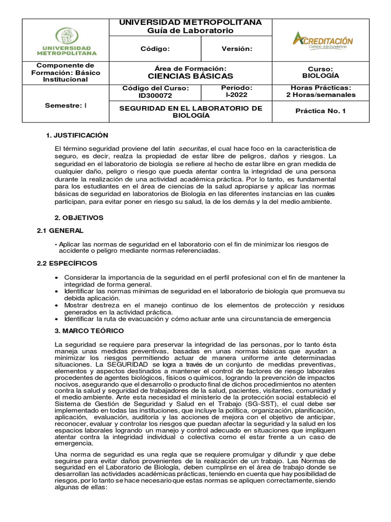 Guía sobre seguridad y uso básico del microscopio en el laboratorio de ...