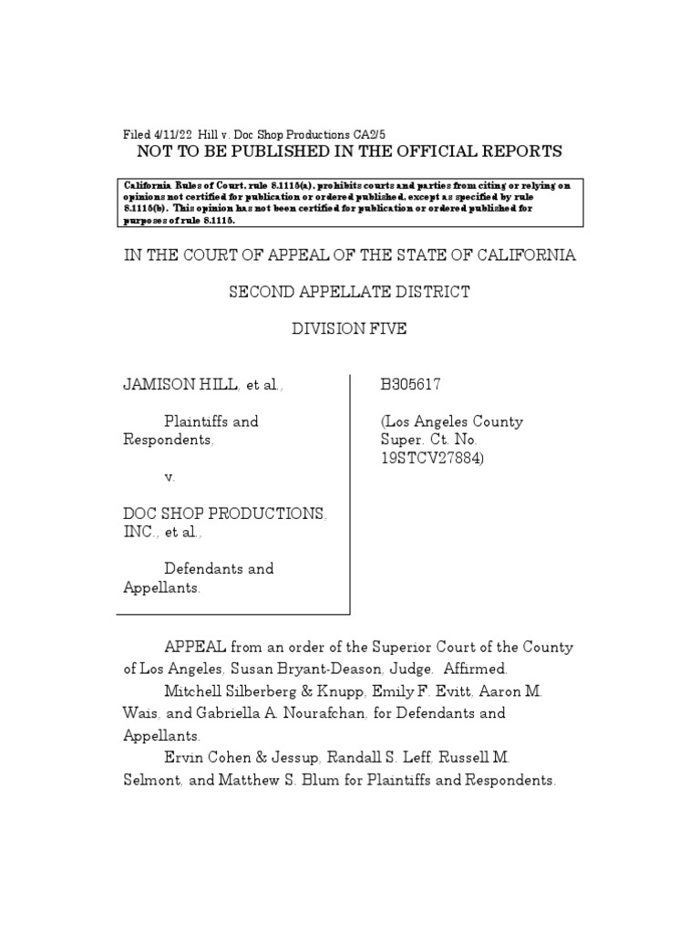 Norman v. Ross Anti-SLAPP Appeal 2024 | PDF | Defamation | Burden Of ...