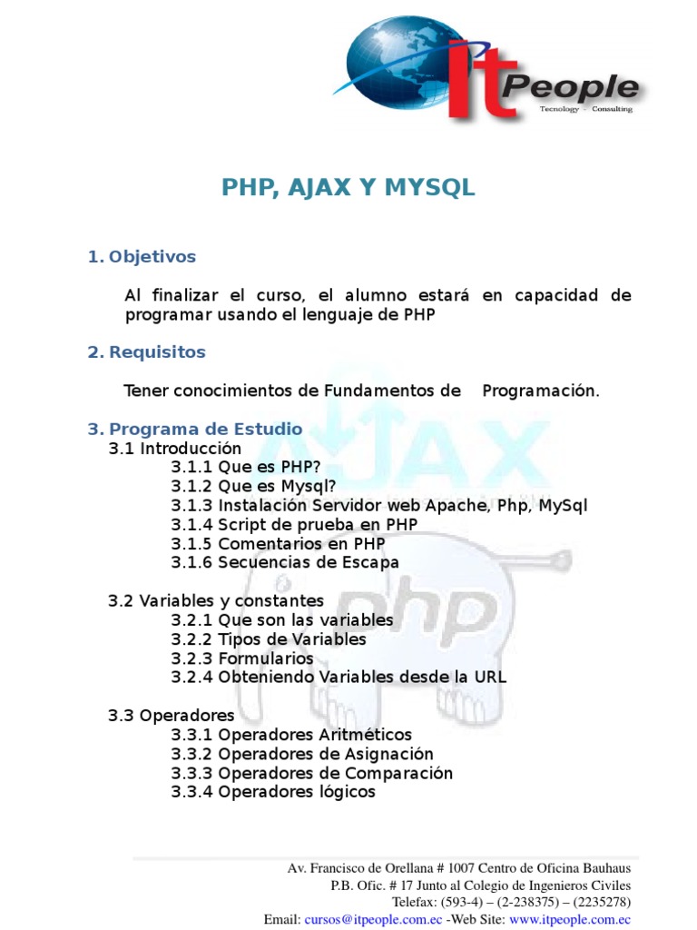 PHP Con Ajax | PDF | Php | Páginas del servidor Java