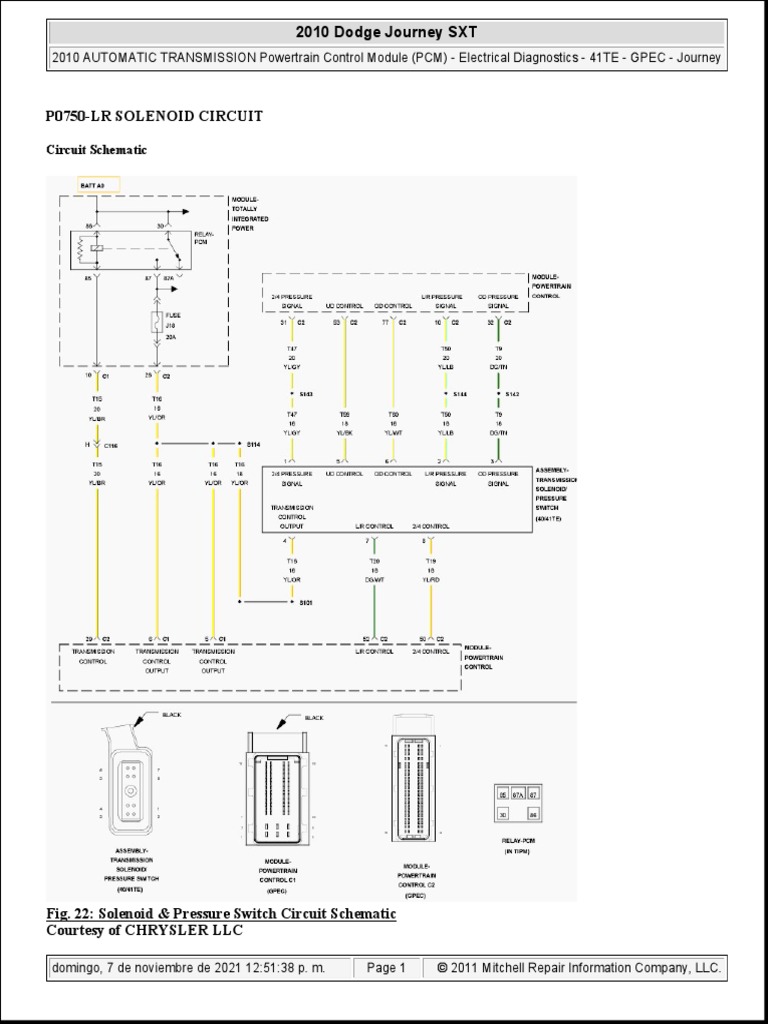 2010 Dodge Journey SXT 2010 Dodge Journey SXT: Circuit Schematic | PDF ...