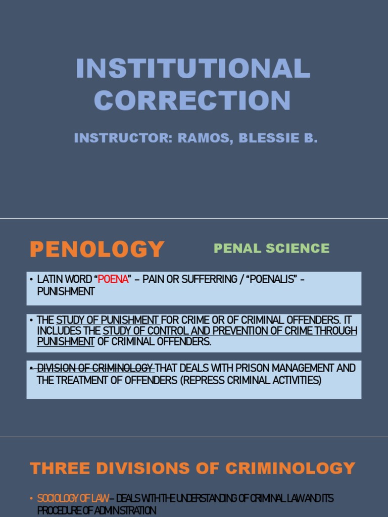 Penology and Correctional Management | PDF | Prison | Crime & Violence