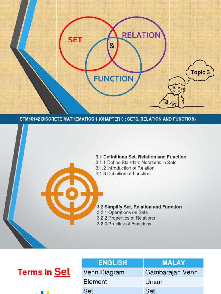 Chapter 3 - Set Relation and Function | PDF | Set (Mathematics) | Function (Mathematics)