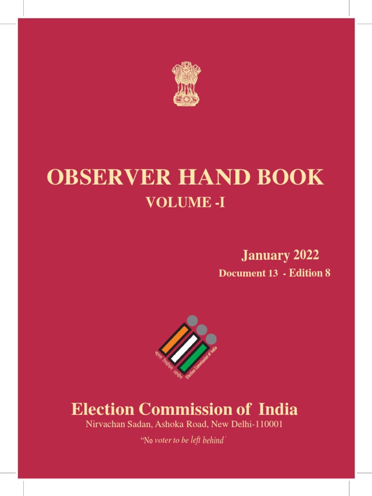 Observer Hand Book: Election Commission of | PDF | Mobile App | Google Play