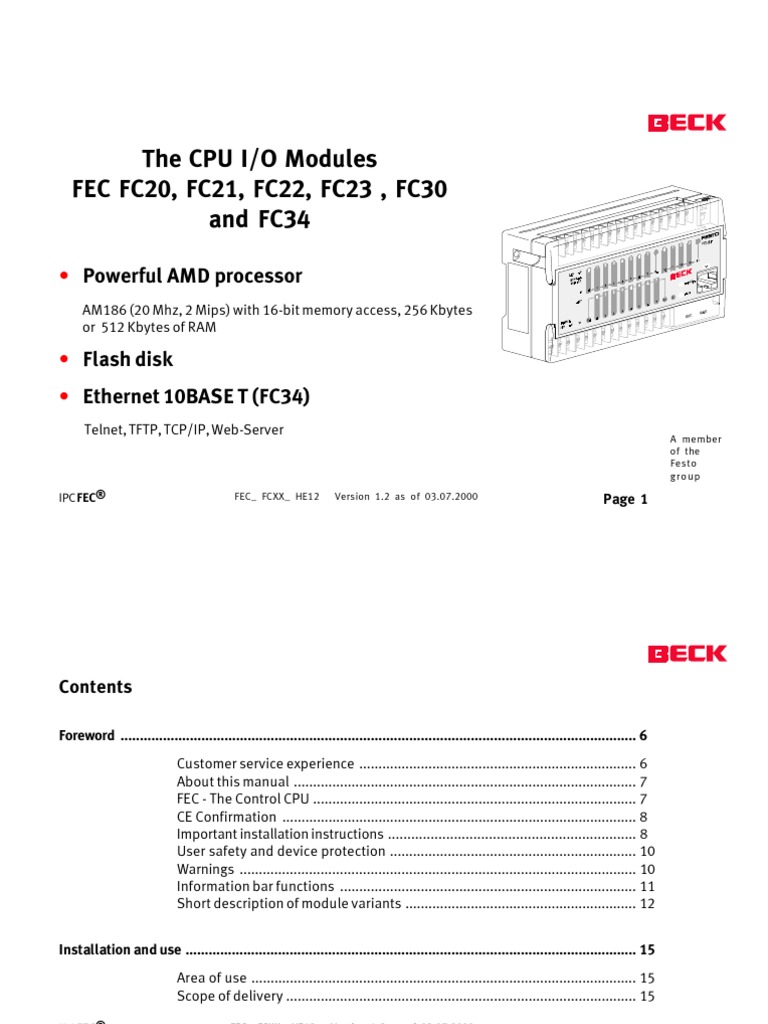 Manual PLC Festo | PDF | Power Supply | Relay