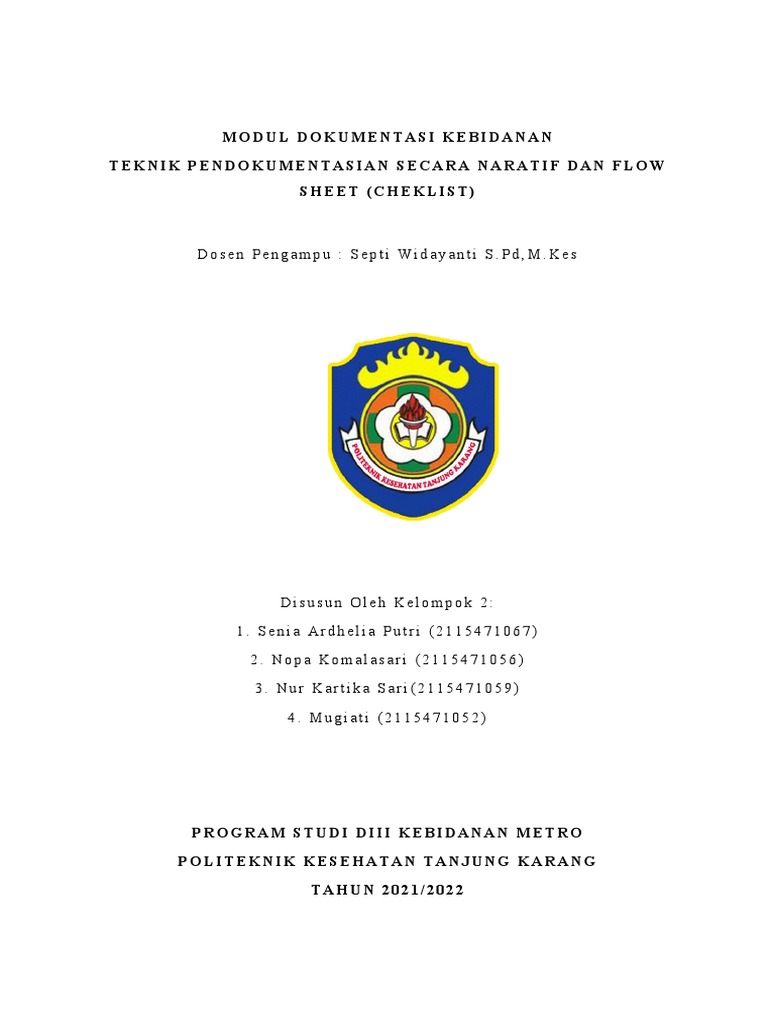 Teknik Dokumentasi Kebidanan Naratif dan Flow Sheet | PDF | Sains ...