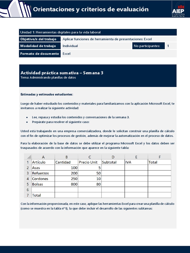 Actividad Sumativa Semana 3 | PDF