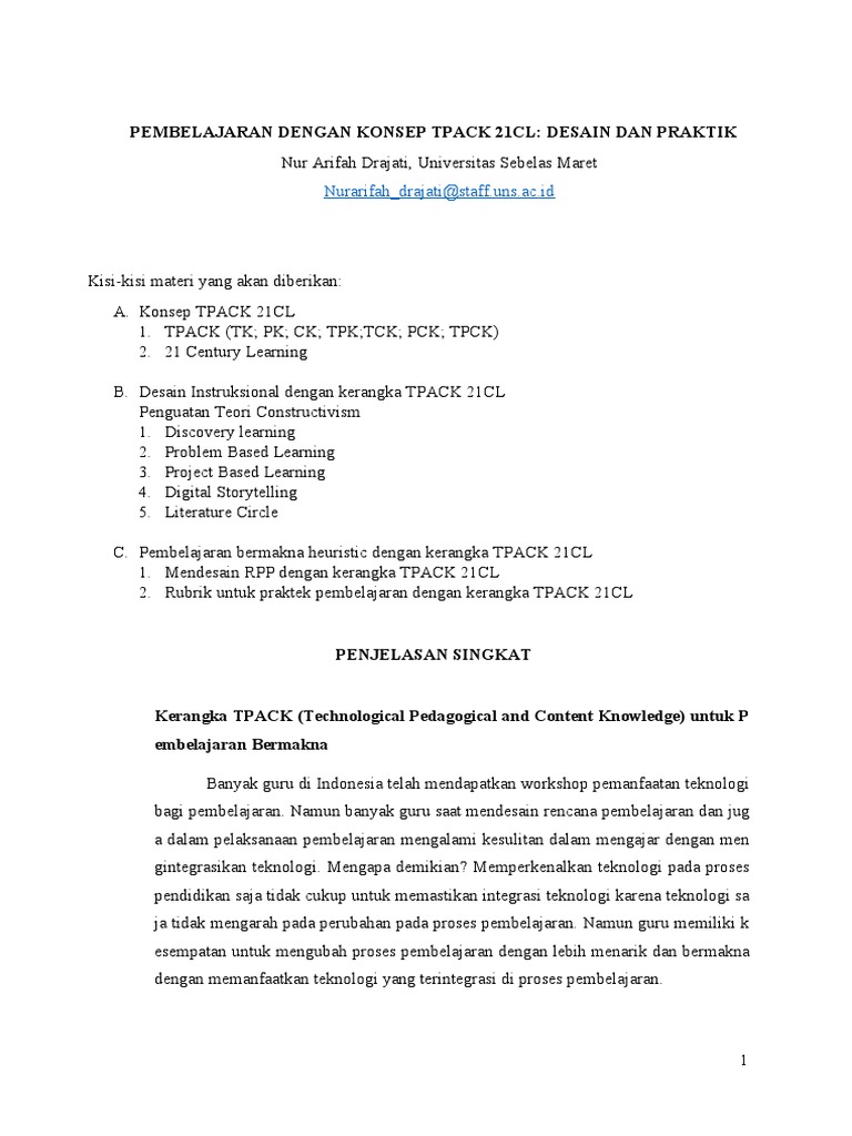 2 - Materi Tpack | PDF | Seni | Komputer
