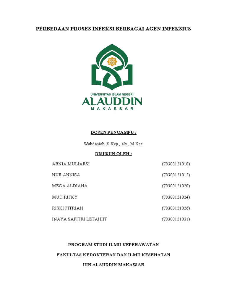 Kep A - 1 - PERBEDAAN PROSES INFEKSI BERBAGAI AGEN INFEKSIUS | PDF