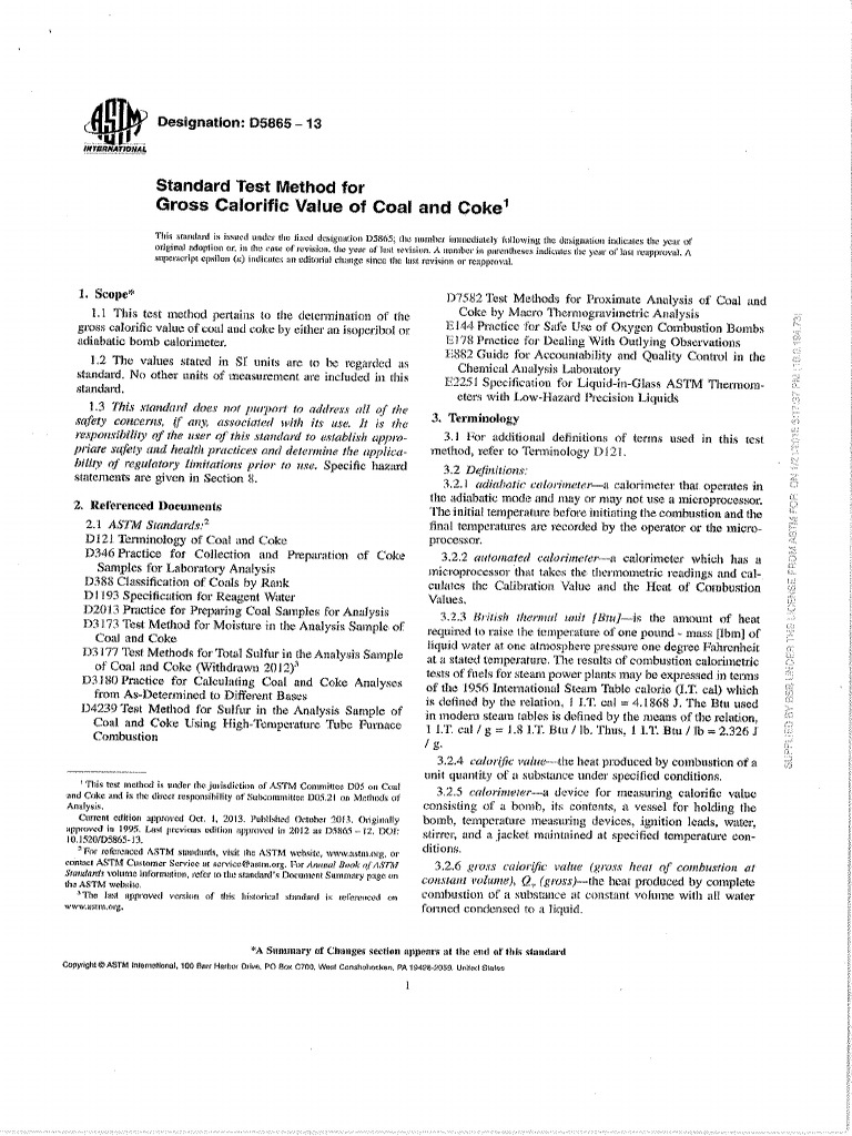 Astm 5865-13 | PDF
