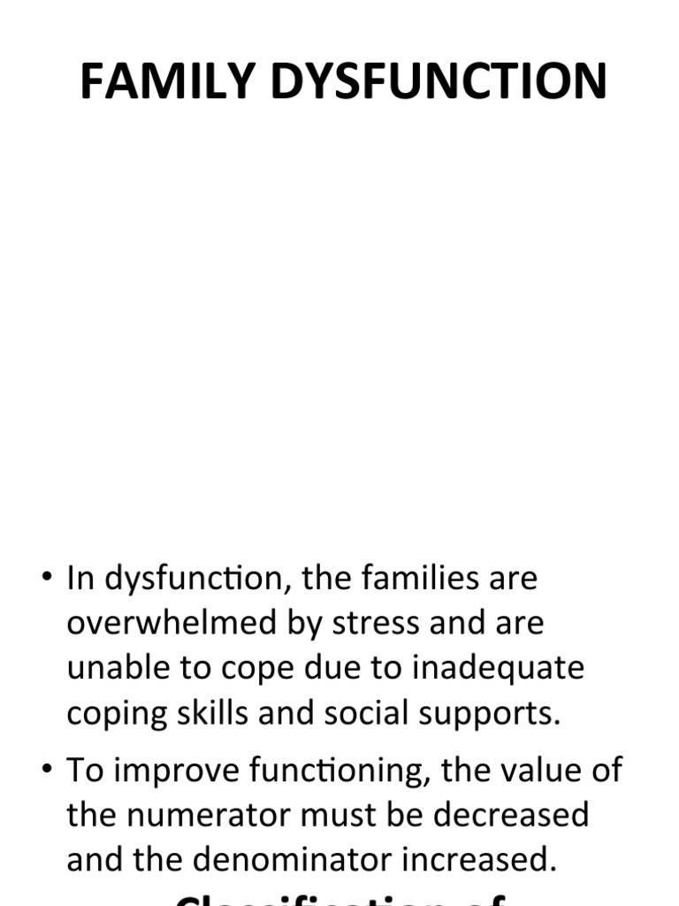 Family Dysfunction | PDF | Family | Discrimination