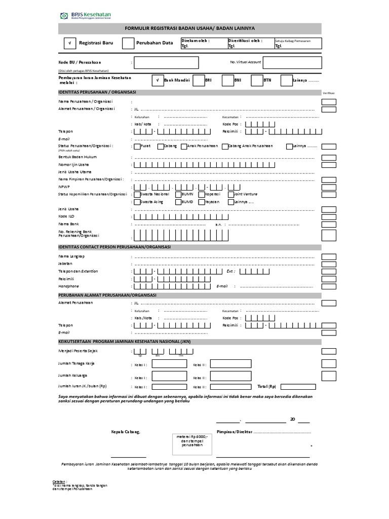 Formulir Registrasi | PDF Formulir Registrasi | PDF