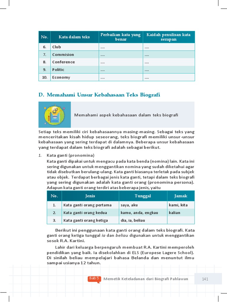 Kaidah Kebahasaan Teks Biografi Pdf