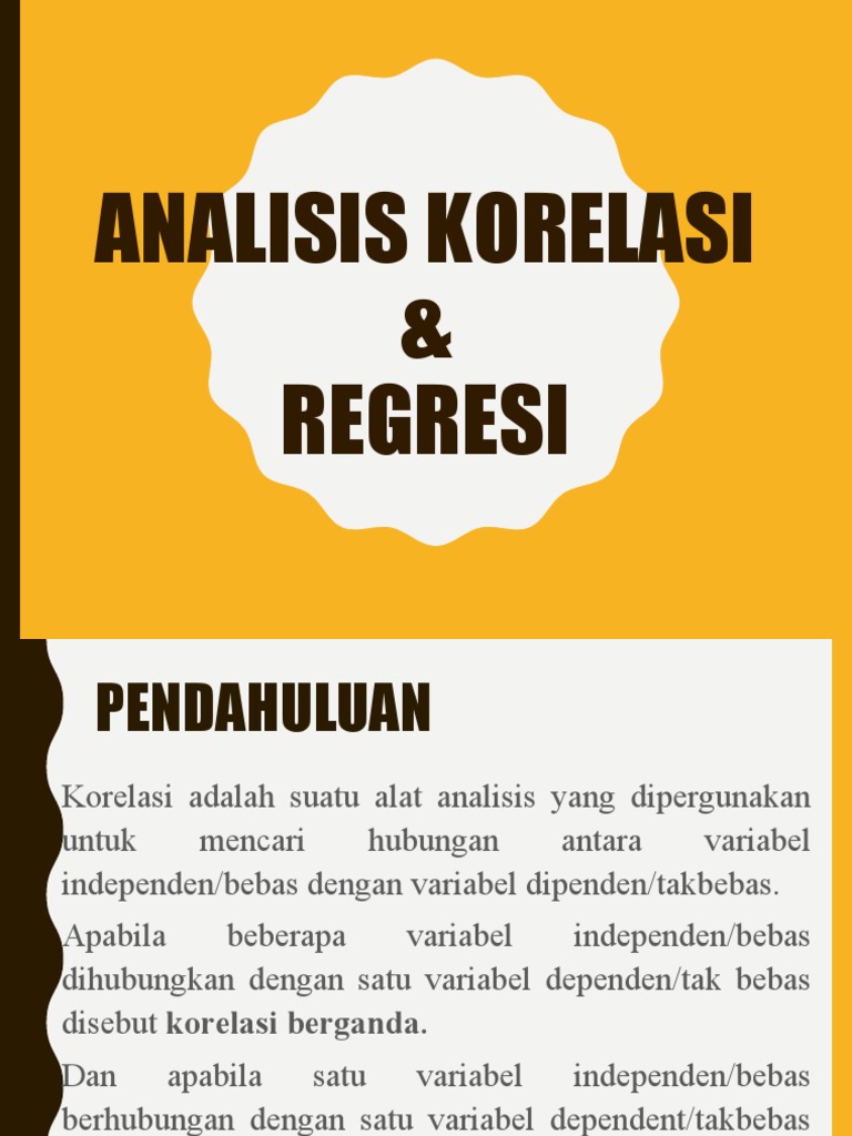 Korelasi Dan Regresi | PDF | Metode & Bahan Ajar
