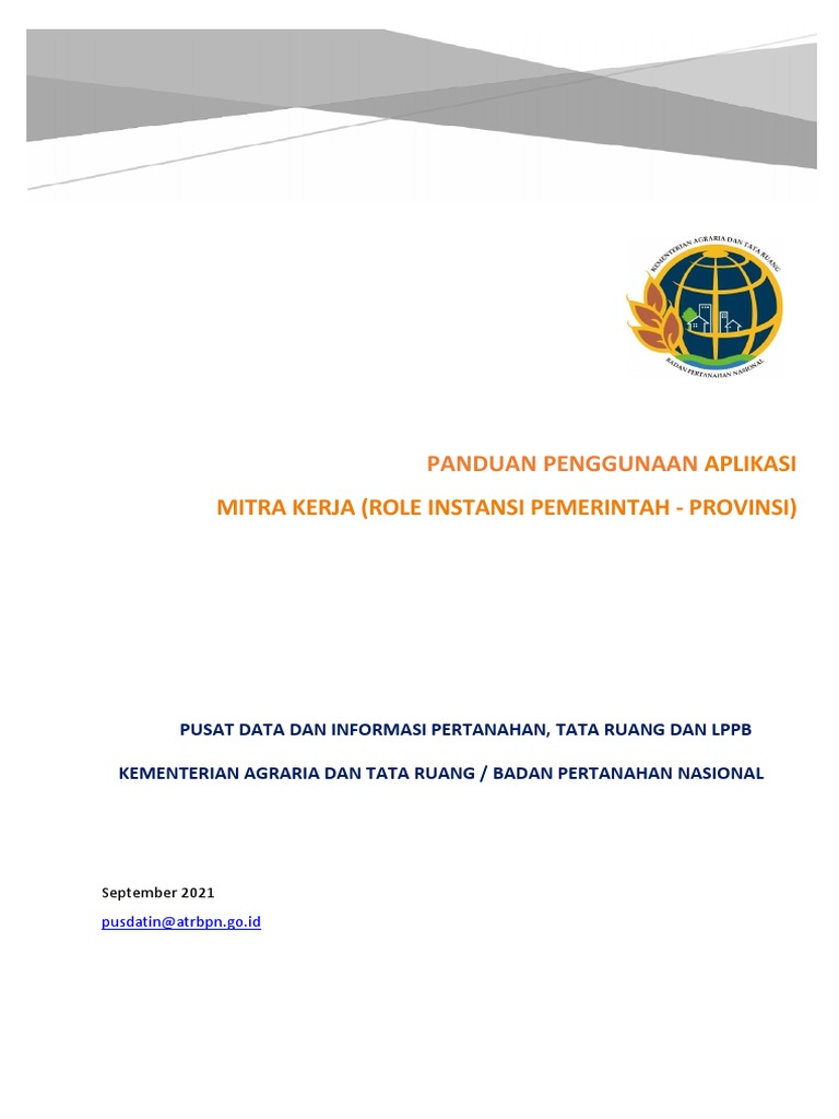 User Manual Aplikasi Mitra Kerja (Instansi - Provinsi Panduan | PDF