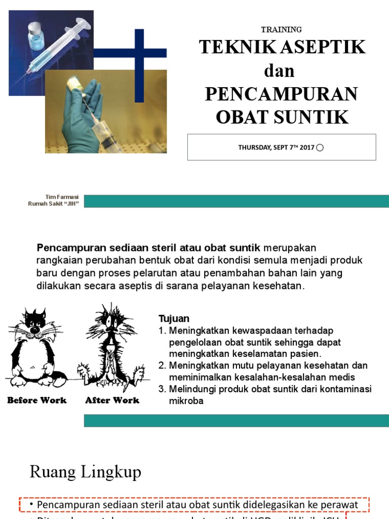 Teknik Aseptik Sediaan Steril Dan Obat Suntik | PDF