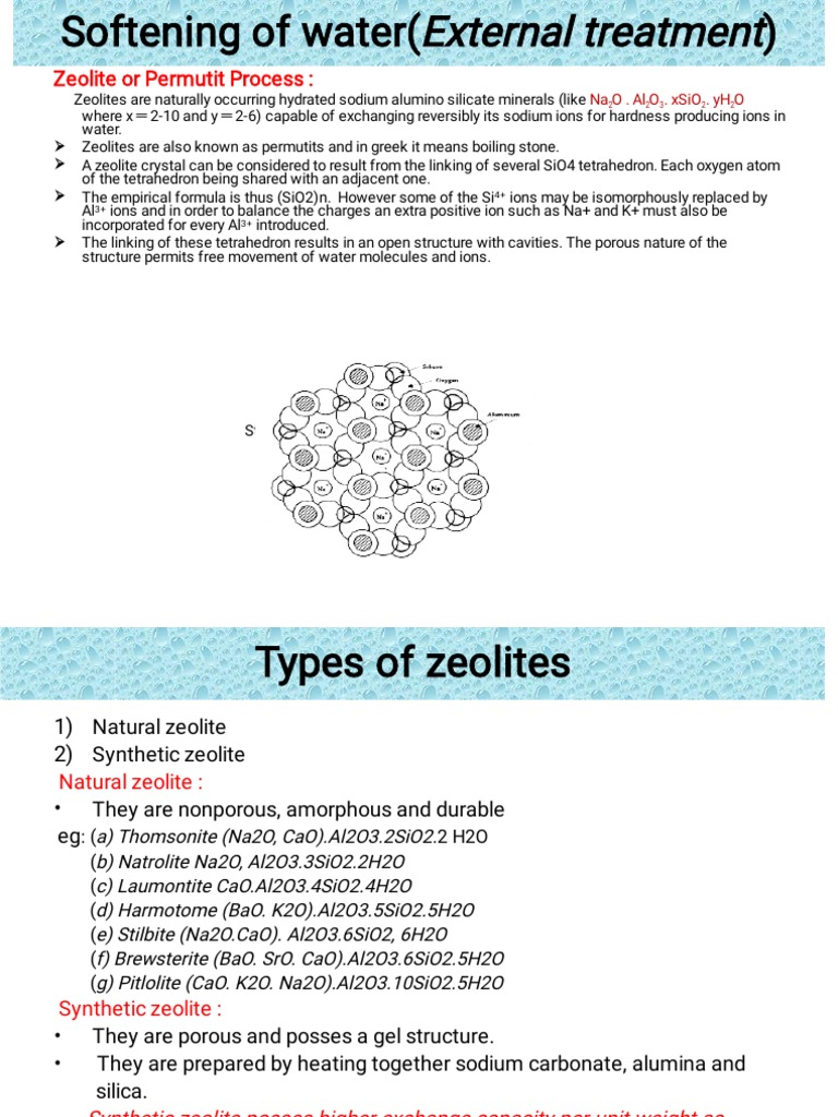 Zeolite or Permutit Process:: Na O - Al O - Xsio - Yh O | PDF | Science ...
