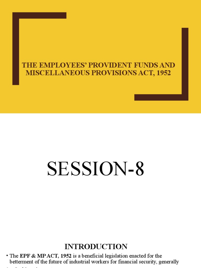 6 Epf Act | PDF | Employment | Economies