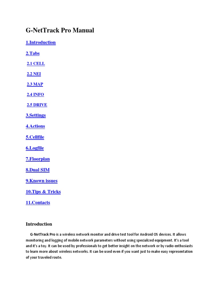 G-Nettrack Pro Manual: 2.tabs | PDF | 4 G | Mobile Phones
