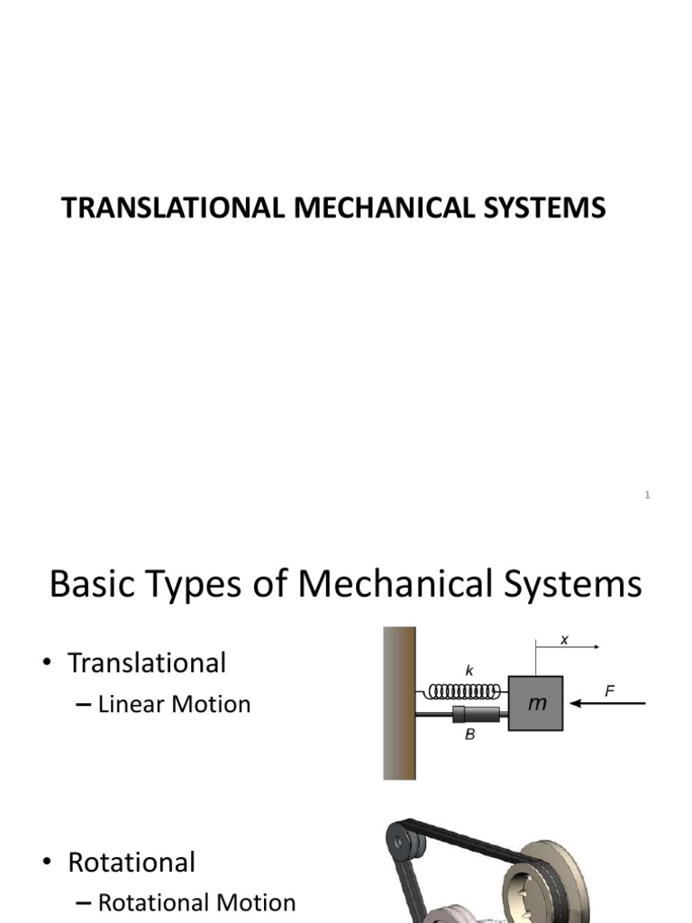 21 Translational Mechanical System | PDF | Force | Mechanical Engineering