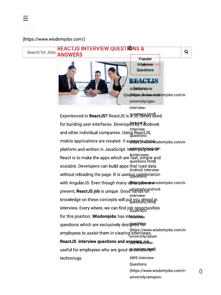 Reactjs Interview Question 2 | PDF