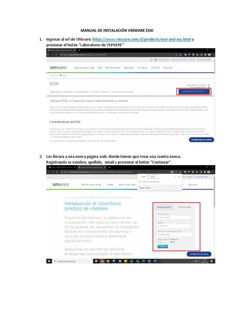 Instalación de VMware ESXi en Workstation | PDF | V Mware | Desarrollo ...