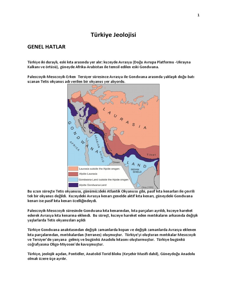 Lecture Notes Geology Turkey | PDF