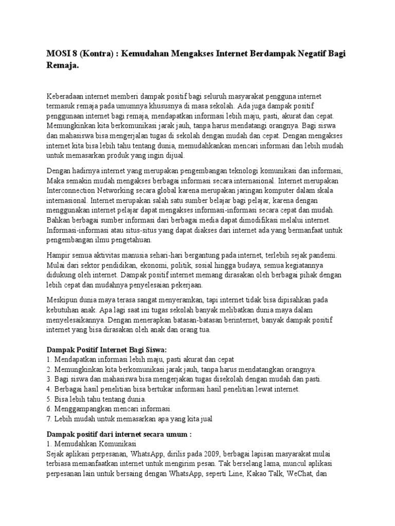 Mosi 8 (Kontra) | PDF