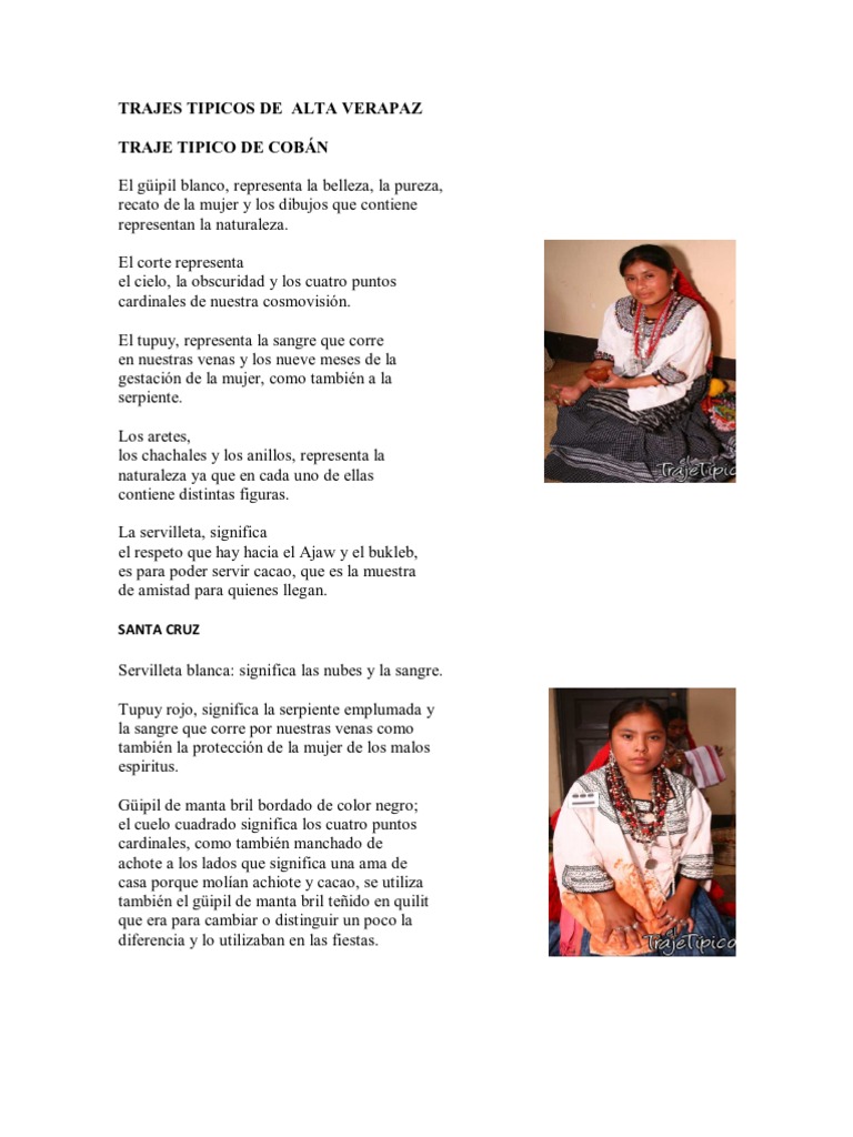 Trajes Tipicos de Alta Verapaz