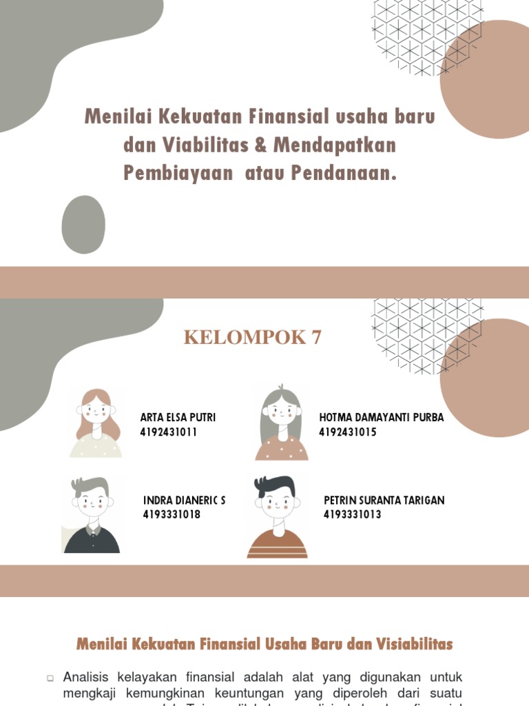 Kelompok 7 - Kewirausahaan - Menilai Kekuatan Finansial | PDF